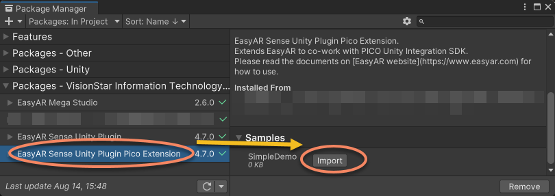 Easyar头显扩展 — Easyar Sense Unity Plugin 470 文档